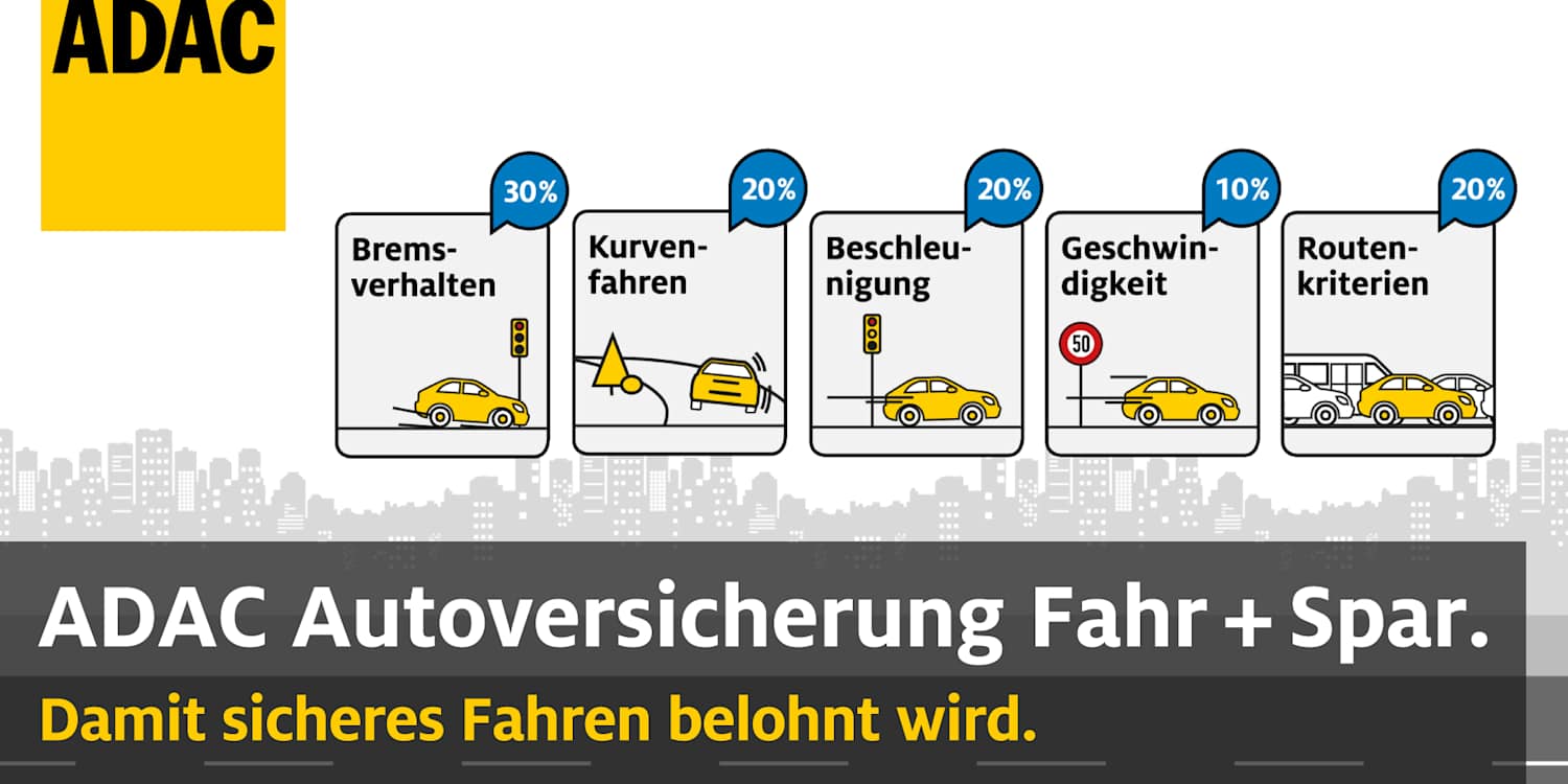 Mit der ADAC Telematik-App bei der Kfz-Versicherung sparen