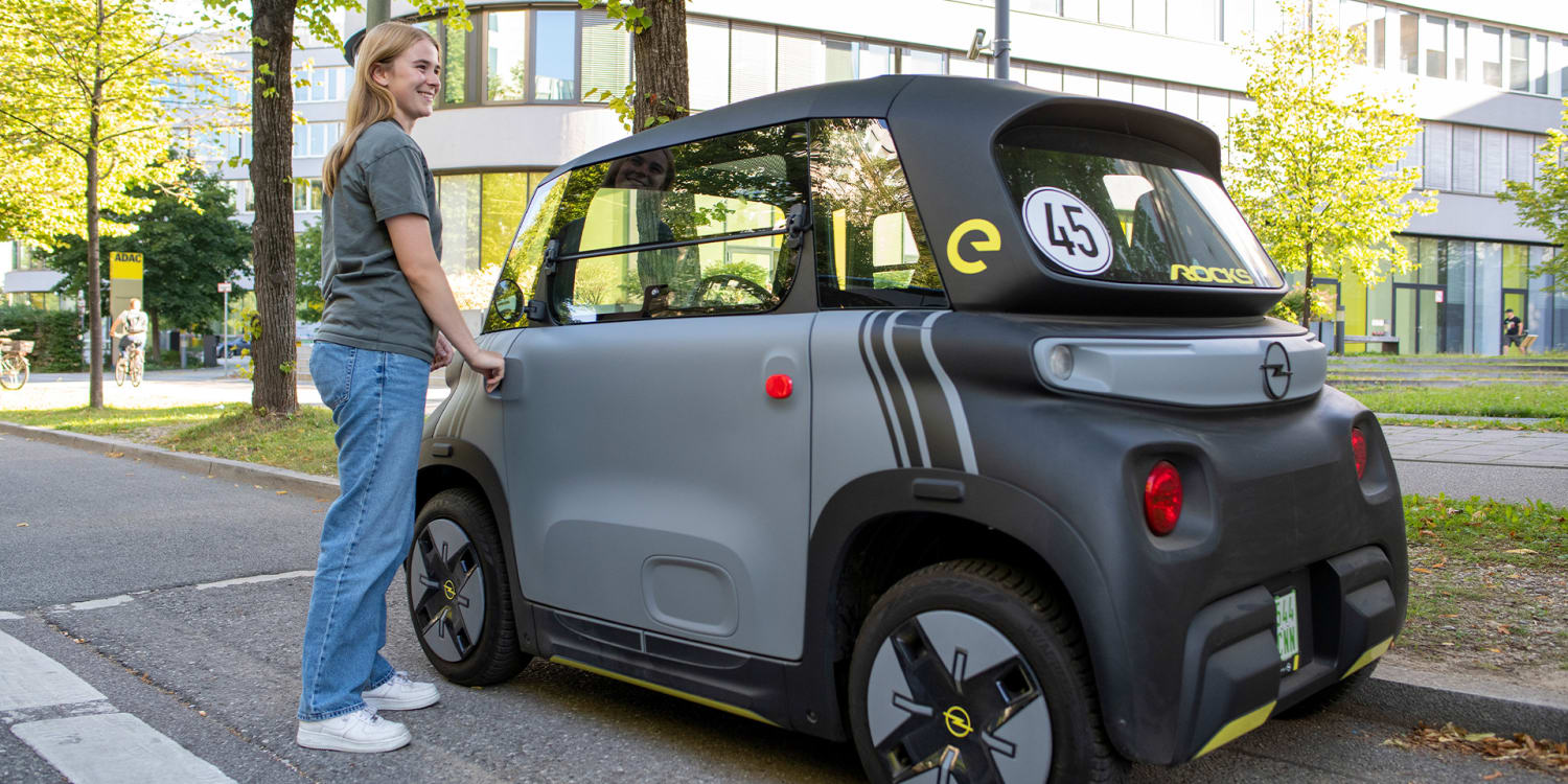 Opel Rocks-e im Video: Das Elektroauto für Fahrer mit Rollerführerschein